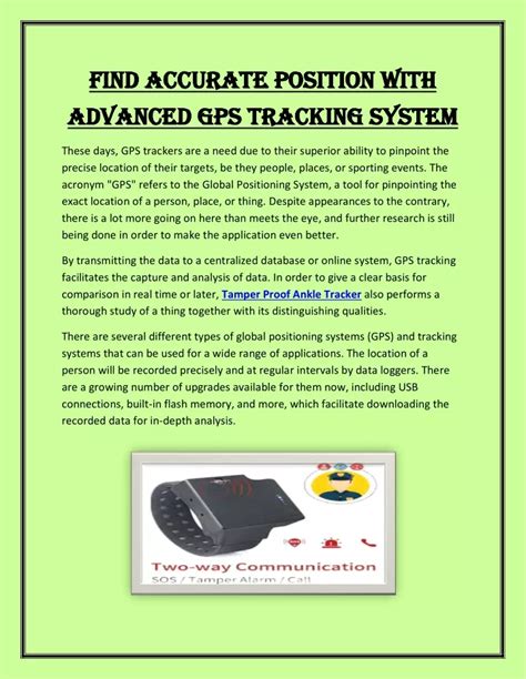 Ppt Find Accurate Position With Advanced Gps Tracking System