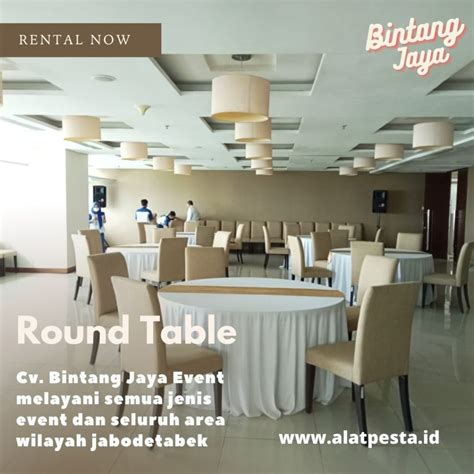 Round Table Ukuran 120cm Pusat Penyewaan Alat Pesta