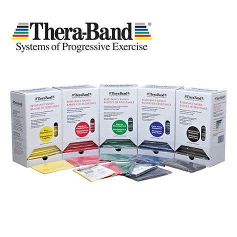 Thera Band Exercise Bands Retail Pack 15m Latex Elastic Therabands For