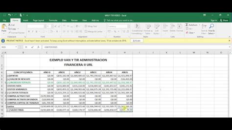 Como Calcular Van Y Tir En Excel Catalog Library