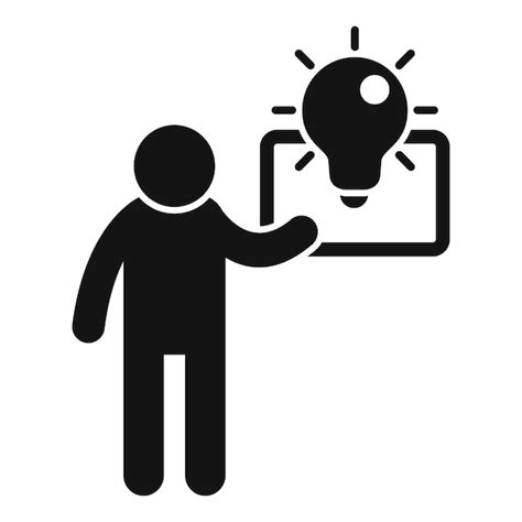Premium Vector Vector Illustration Of A Person With A Lightbulb Symbolizing Idea Presentation