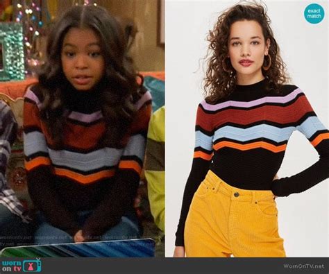 Wornontv Nias Chevron Sweater On Ravens Home Navia Robinson