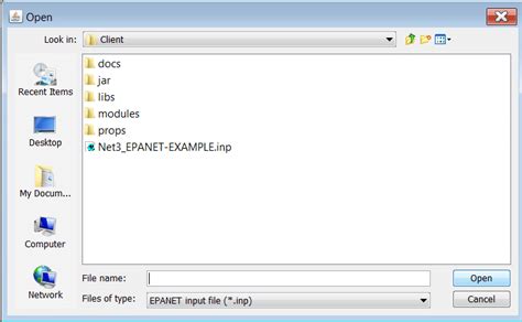 1 Dialogue Box For Importing Epanet Network Model Download