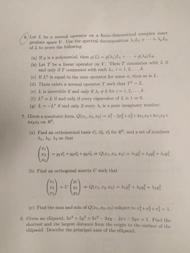 let l be a normal operator on a finite dimensional
