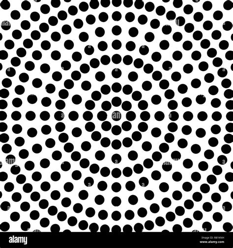 Dots Circles Radial Abstract Pattern Vector And Illustration Stock