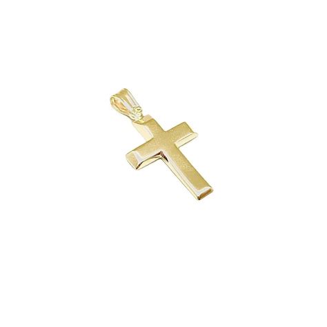 14k Yellow Gold Religious Cross Italian Handmade Pendant Etsy