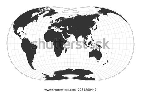 Vector World Map Laskowski Trioptimal Projection Stock Vector Royalty Free 2231260449
