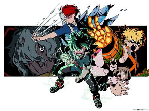 나의 히어로 아카데미아 미도리야 이즈쿠 토도로키 쇼토 바쿠고 카츠키 우라라카 오카코 And 시가라키 토무라 토도로키 데쿠 바쿠고 Hd 월페이퍼 Pxfuel