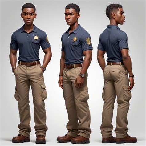 Young African American Code Enforcement Character