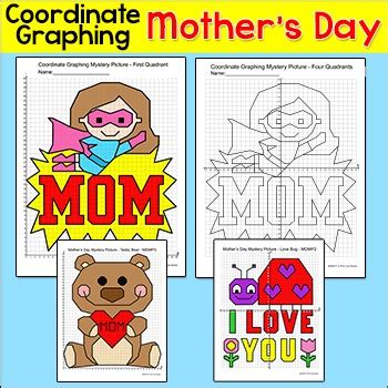 Mother S Day Math Coordinate Graphing Pictures Plotting Ordered Pairs