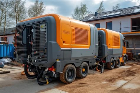 Mobile Compressor For Construction Premium Ai Generated Image