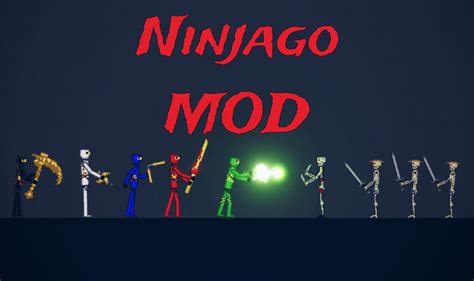 Скачать People Playground Ninjago Mod Пак персонажей и оружия из Lego Ninjago Оружие