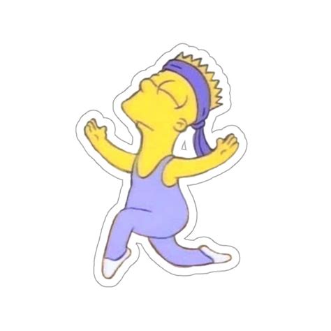 The Simpsons Funny Ballet Bart Sticker Etsy