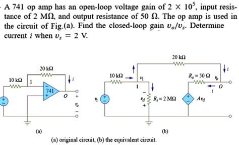 a 741 op amp has an open loop voltage gain of 2 × 10 5 input