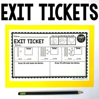 1st Grade Math Exit Tickets Exit Slips Bundle Printable Digital