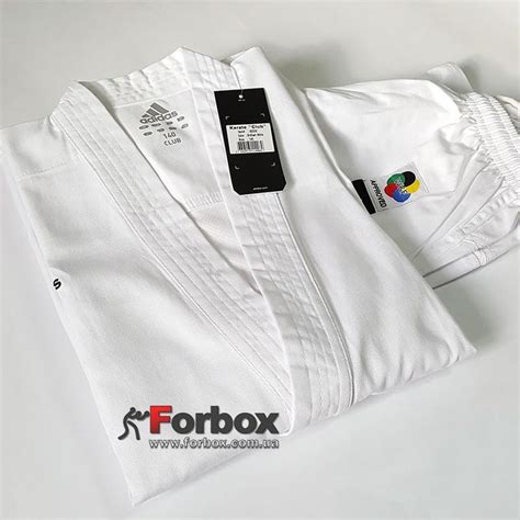 Кимоно для каратэ Club Adidas с аккредитацией WKF (K220, белое) купить ...