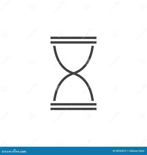 Hourglass Line Icon Outline Logo Illustration Linear Pi Stock