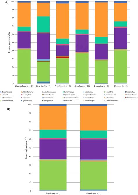Relative Abundance Of Bacterial Phyla A In Each Triatomine Species