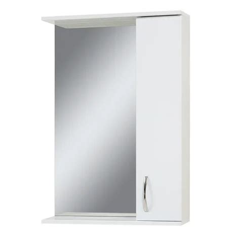 Дзеркало у ванну Verona Еко 50 см з підсвічуванням біле фото відгуки характеристики в