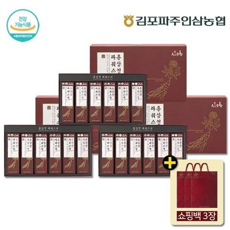 김포파주인삼농협 홍삼정 파워스틱 3개월분 홍삼스틱 6년근