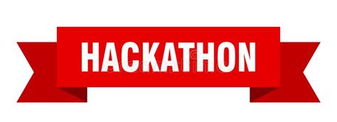 Hackathon Ribbon Hackathon Paper Band Banner Sign Stock Vector Illustration Of Flyer Design