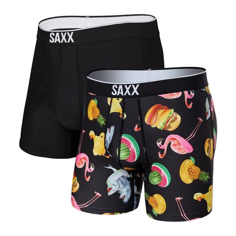 Saxx Volt Boxers 2 Pack Mega Meta Floaties Black