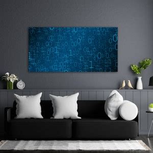 Computer Science Wall Decor Binary Code Wall Art Huge Canvas Print Software Technology Wall
