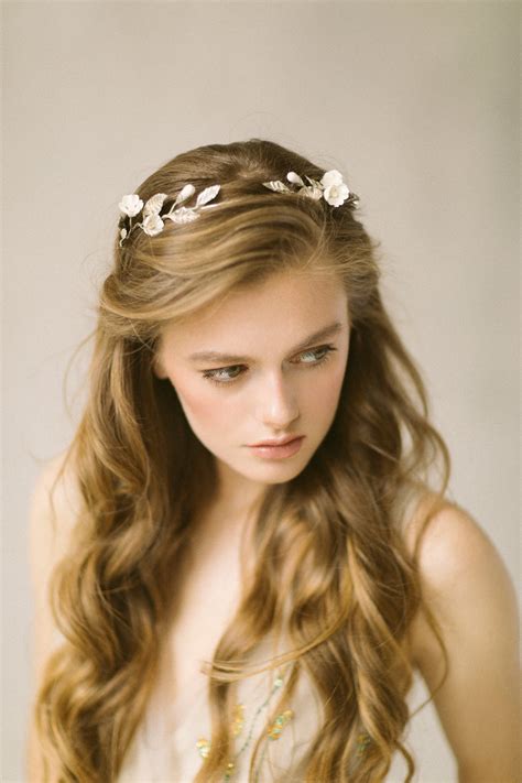 Delicate Leaf Flower Crown Sumarokova Atelier