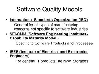PPT Software Quality Models PowerPoint Presentation Free Download ID 5452309