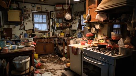 Chaos Cluttered House Stock Illustration Illustration Of Jumbled