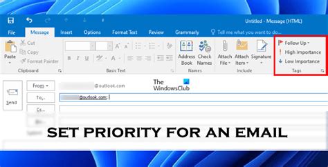 How To Set The Priority For An Email In Outlook To High Artofit