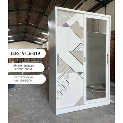 Jual Lemari Pakaian Lemari Baju Sliding Besi 2 Pintu Shopee Indonesia