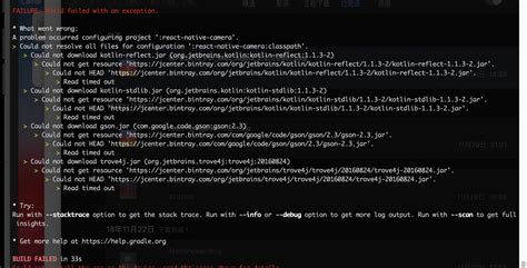 Could Not Resolve All Files For Configuration React Native Camera