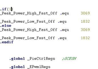 CCS TMS320F28035 How To Use The Conditional Compilation In The Code