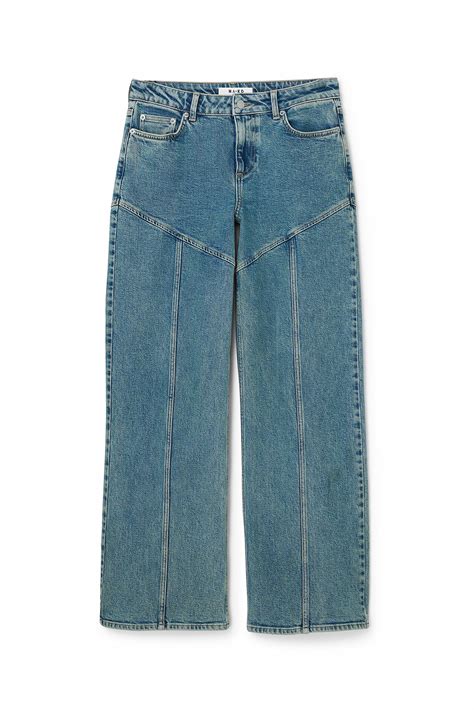 Straight Seam Detail Denim Blue Na Kd