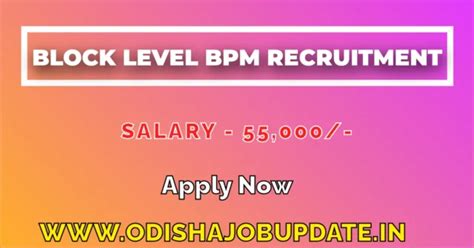 Odisha Block Level BPM Recruitment Apply Online Nua Odisha Job ODISHA JOB UPDATE