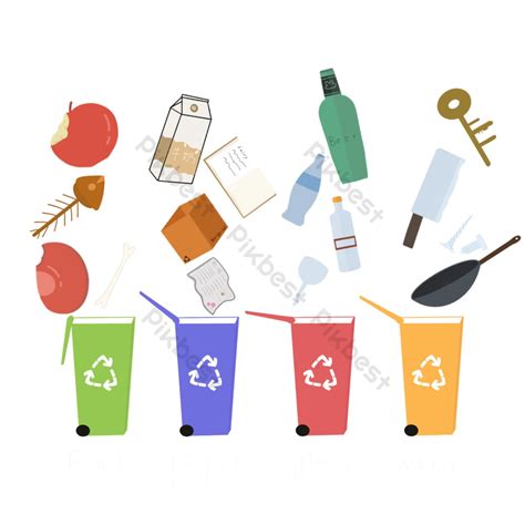 Original Environmental Protection Day Recyclable Garbage Classification Domestic Garbage Png
