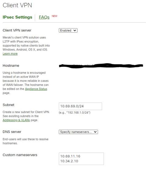 Solved Dns Not Working In My Vpn The Meraki Community