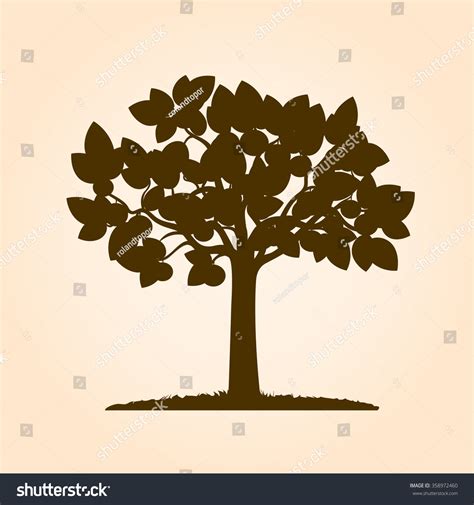 Brown Tree Vector Illustration Stock Vector Royalty Free Shutterstock