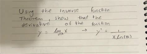 Solved Using The Inverse Function Theorem Show That The Chegg