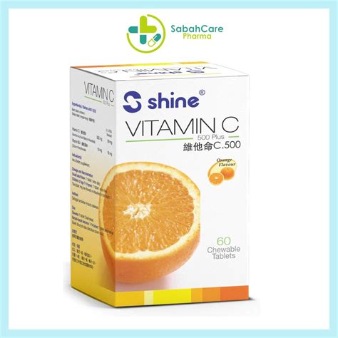 Sabahcare Ysp Shine Vitamin C 500mg Plus Chewable Tablet 60s Exp Date