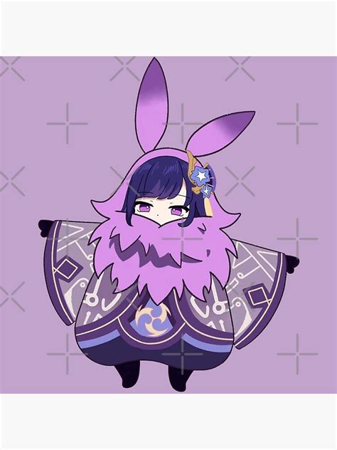 Lámina Fotográfica «genshin Impact Chibi Raiden Shogun Mago Del Abismo