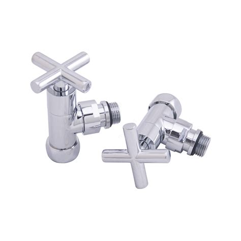 GAPPO Комплект кранов для полотенцесушителя угловой, хром, 1/2"M x 3/4 ...