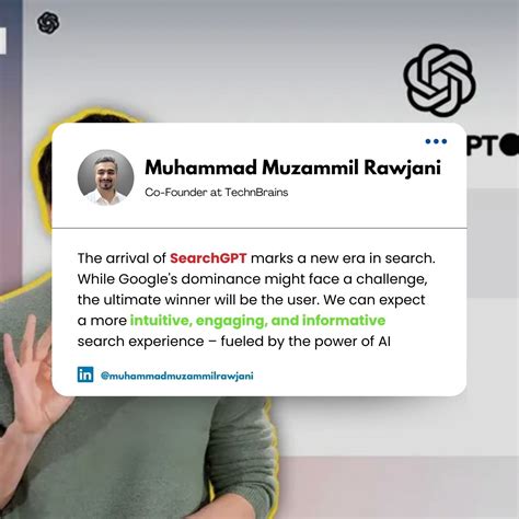 Muhammad Muzammil Rawjani On Linkedin A New Ai Tool Called Searchgpt