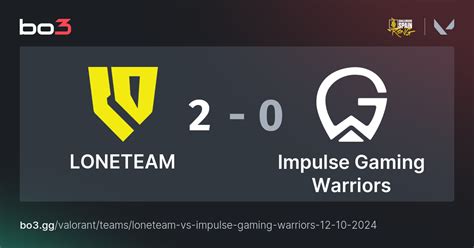 Loneteam Vs Impulse Gaming Warriors Valorant Bo3gg