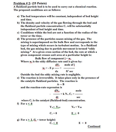 problem 2 25 points a fluidized particle bed is