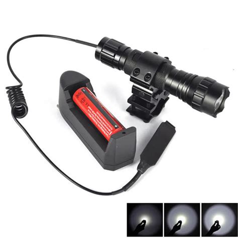 10pcslot 2500lm Xm T6 Led 501b Tactical Flashlight Torch Pressure