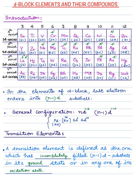 D Block Pdf Transition Metals Ionic Bonding