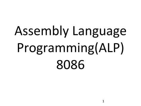 ppt assembly language programming alp 8086 powerpoint presentation free download id 9621014