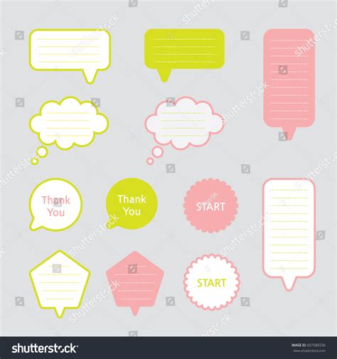 Text Box Speech Bubble Vector Illustrator Stock Vector Royalty Free 607589330 Shutterstock